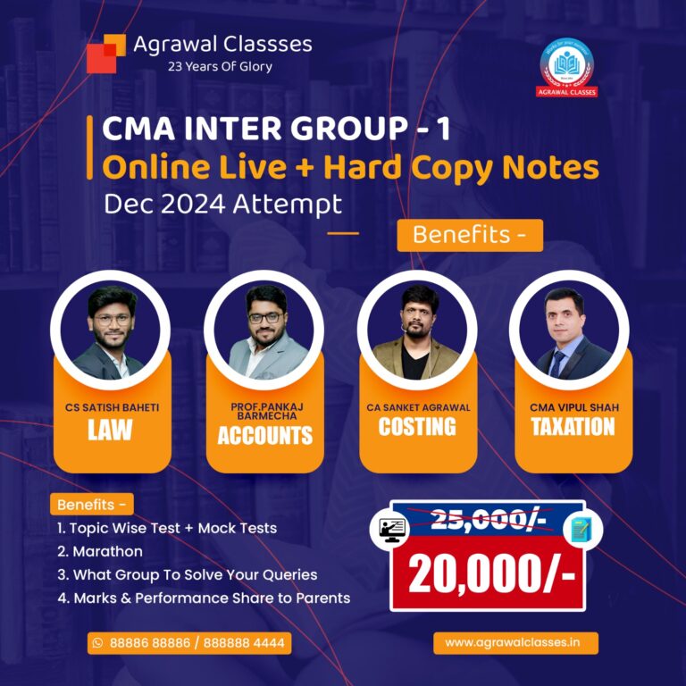 Best CMA Intermediate Classes In India | Agrawal Classes