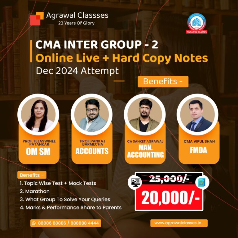 Best CMA Intermediate Classes In India | Agrawal Classes
